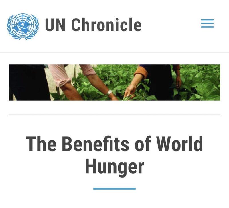 U.N. Doc: World Hunger Is A Good Thing – Green Jihad